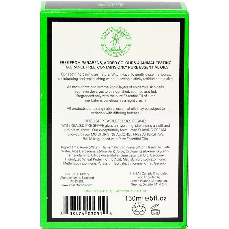 Castle Forbes Aftershave Balsem Lime - Scheersalon.nl