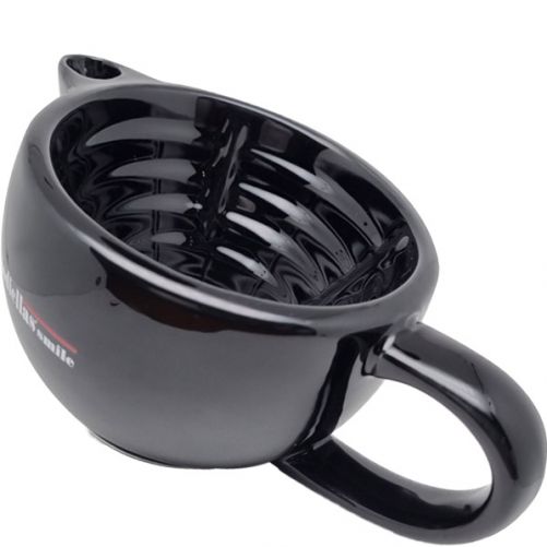 Ceramic Shaving Scuttle Zwart - Scheersalon.nl